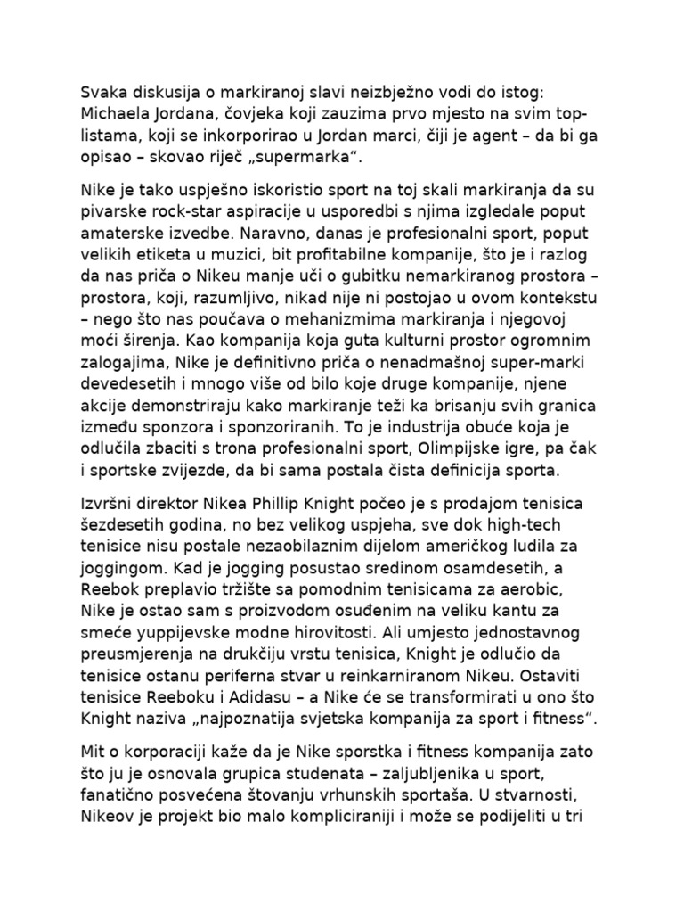 Svaka Diskusija o Markiranoj Slavi Neizbježno Vodi Do Istog | PDF