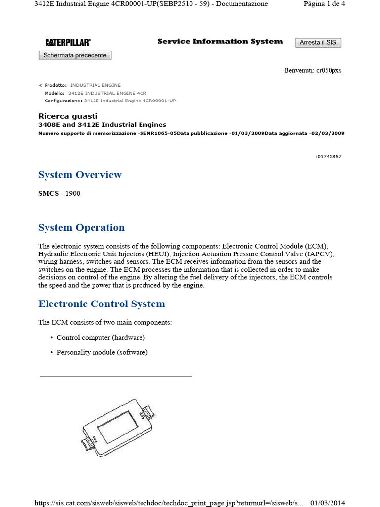 Sis - Cat.com Sisweb Sisweb Techdoc Techdoc Print Page | PDF | Fuel Injection | Throttle