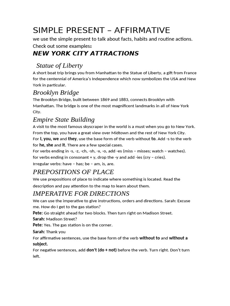 SIMPLE PRESENT | PDF