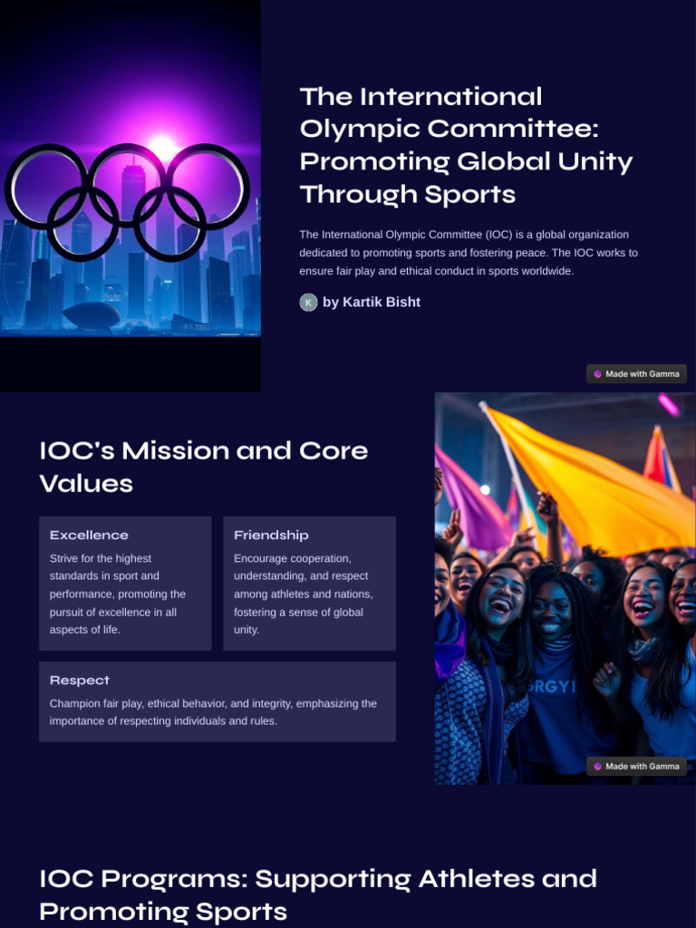 The-International-Olympic-Committee-Promoting-Global-Unity-Through ...