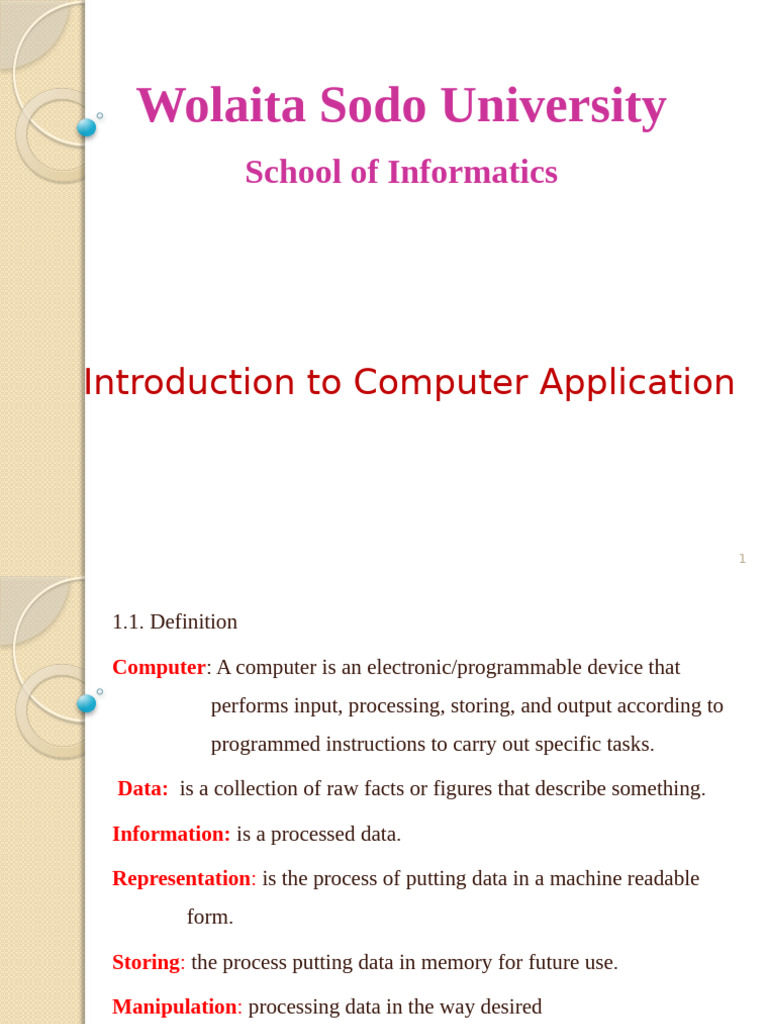 Cha 1 Introduction to Computer (1) | PDF | Integrated Circuit | Central Processing Unit