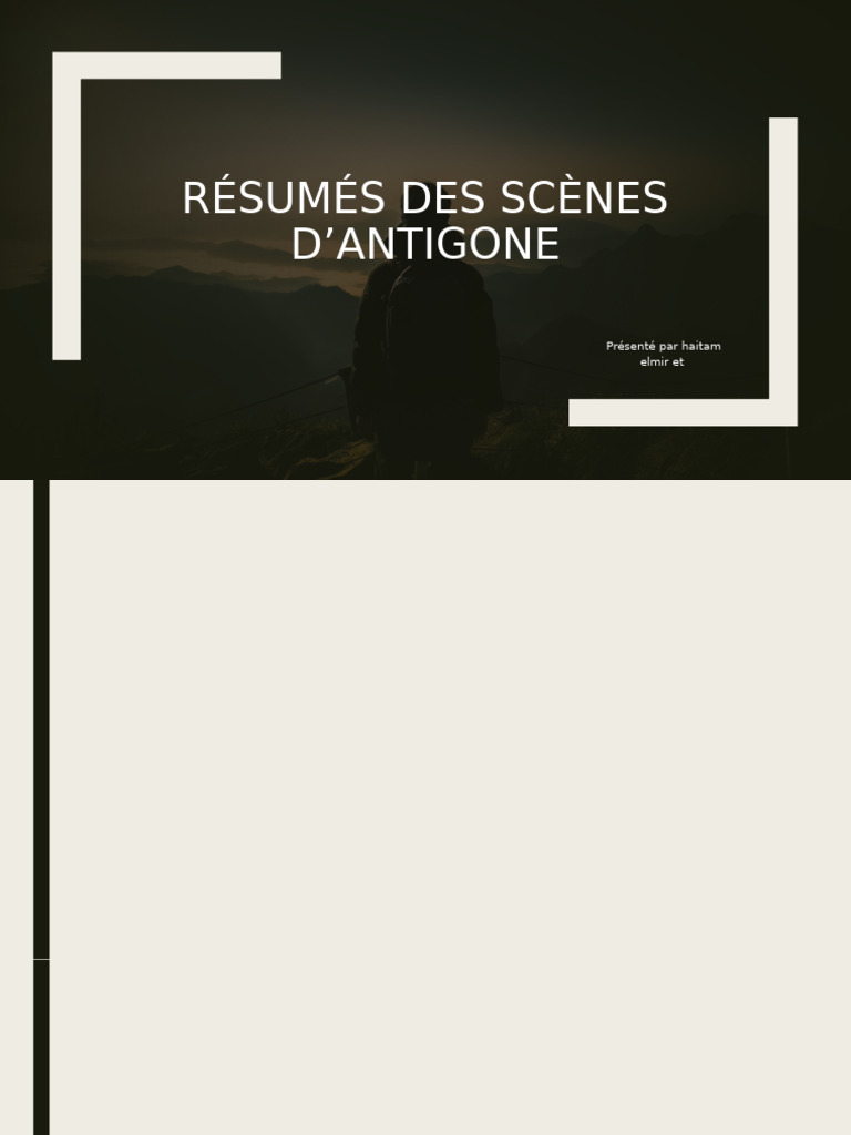 Résumés Des Scènes D'antigone | PDF