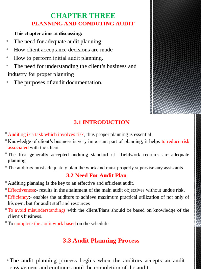 Audit I Chapter 3 | PDF | Audit | Internal Control