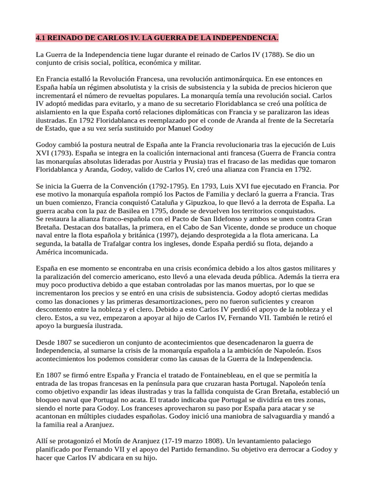 Tema 4 | PDF | Napoleón | España