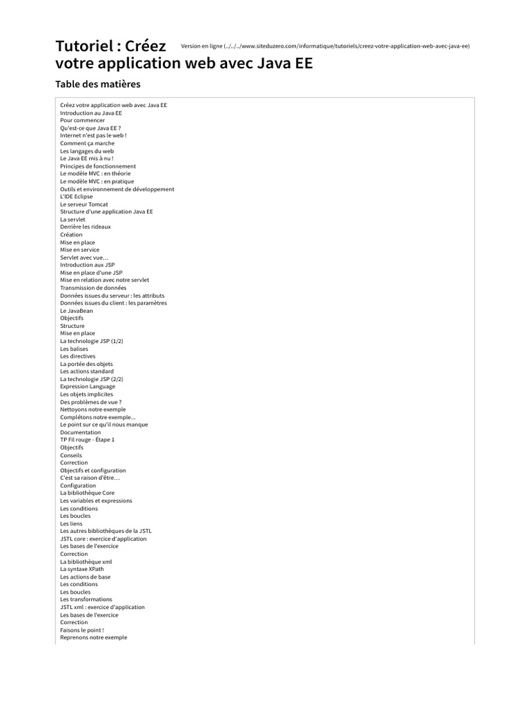 Créez votre application web avec Java EE | PDF | Internet | Internet et Web