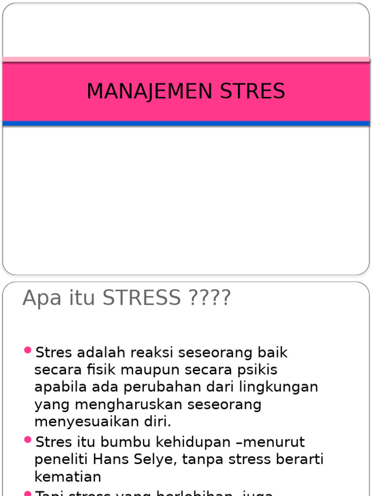 Stress Management | PDF