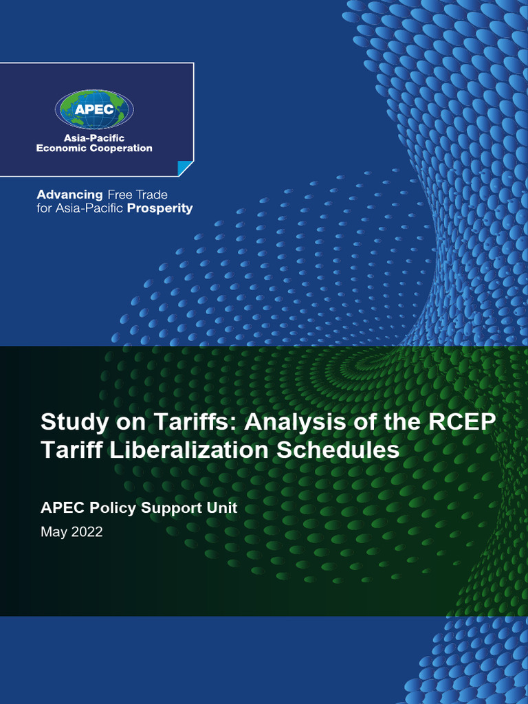 Study On Tariffs - Analysis of The RCEP Tariff Liberalization Schedules | PDF | Asia Pacific ...