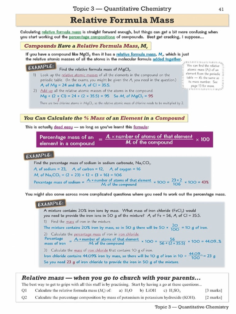 CGP GSCE Chemistry AQA Revision Guide (PDFDrive) - 45-54 | PDF | Mole ...