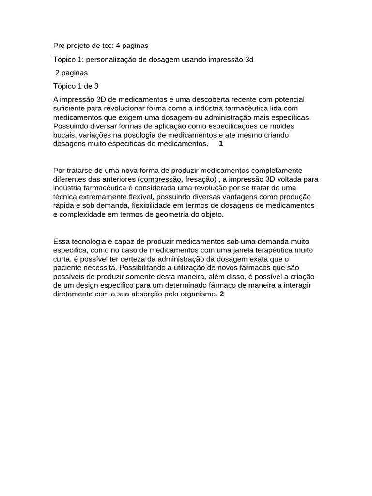 Pre projeto de tcc | PDF