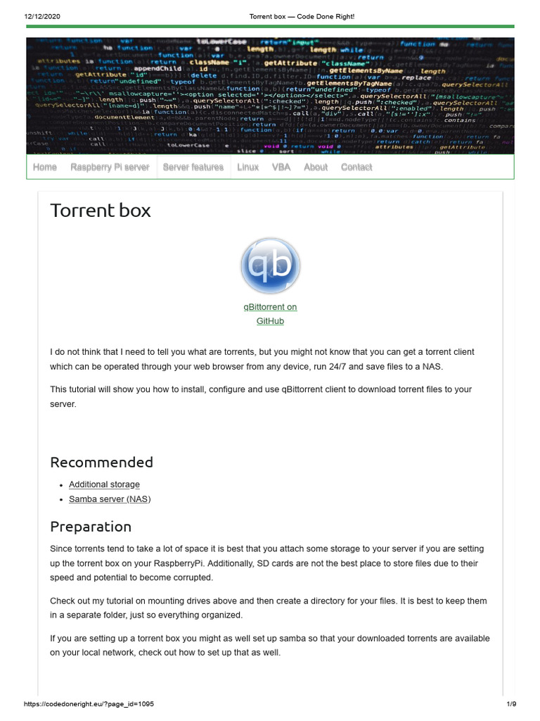 Torrent Box - Code Done Right! | PDF | Sudo | System Software
