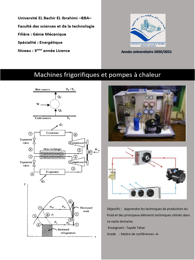 Machines Frigorifiques et Pompes à Chaleur | PDF | Chaleur | Réfrigération