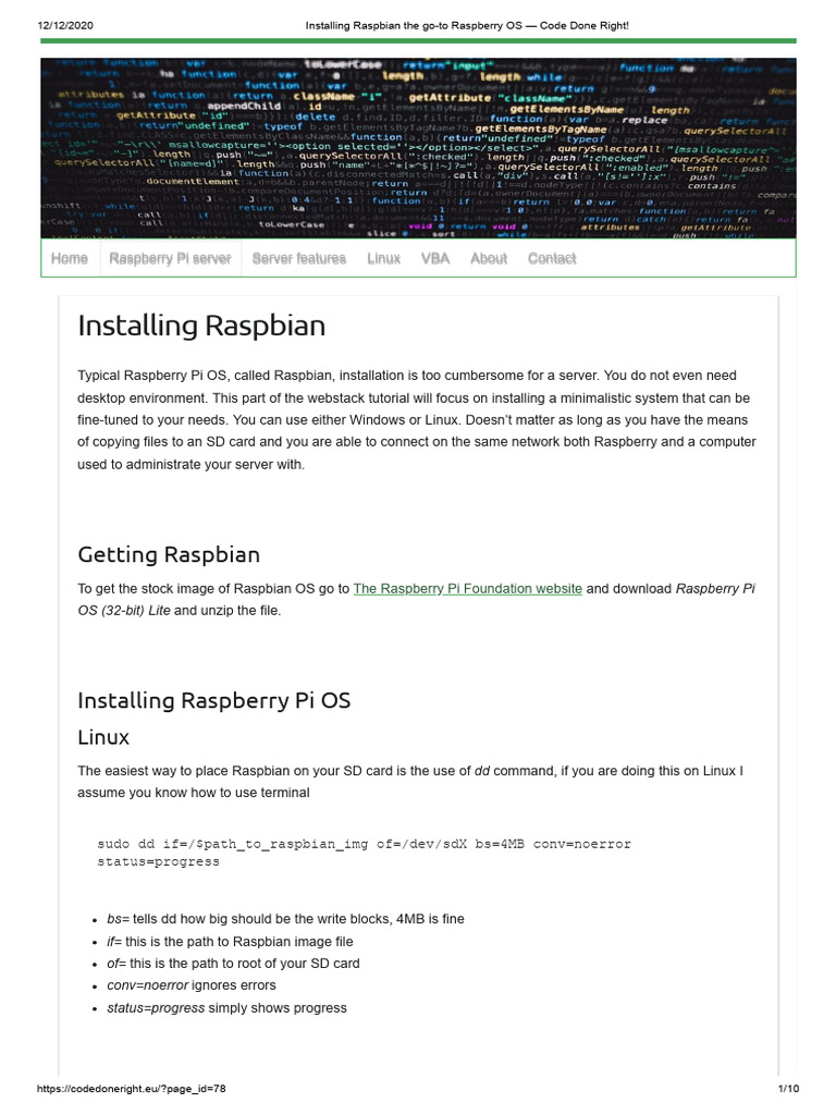 Installing Raspbian the go-to Raspberry OS — Code Done Right! | PDF | Superuser | Sudo