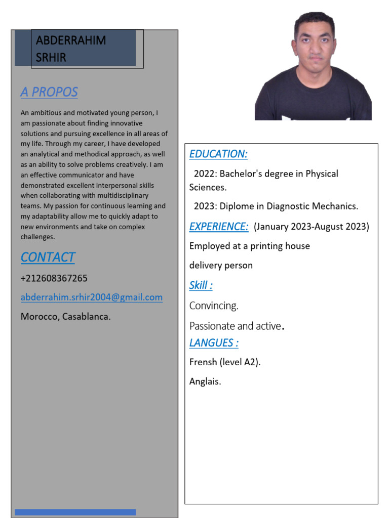 CV Abderrahim Srhir | PDF