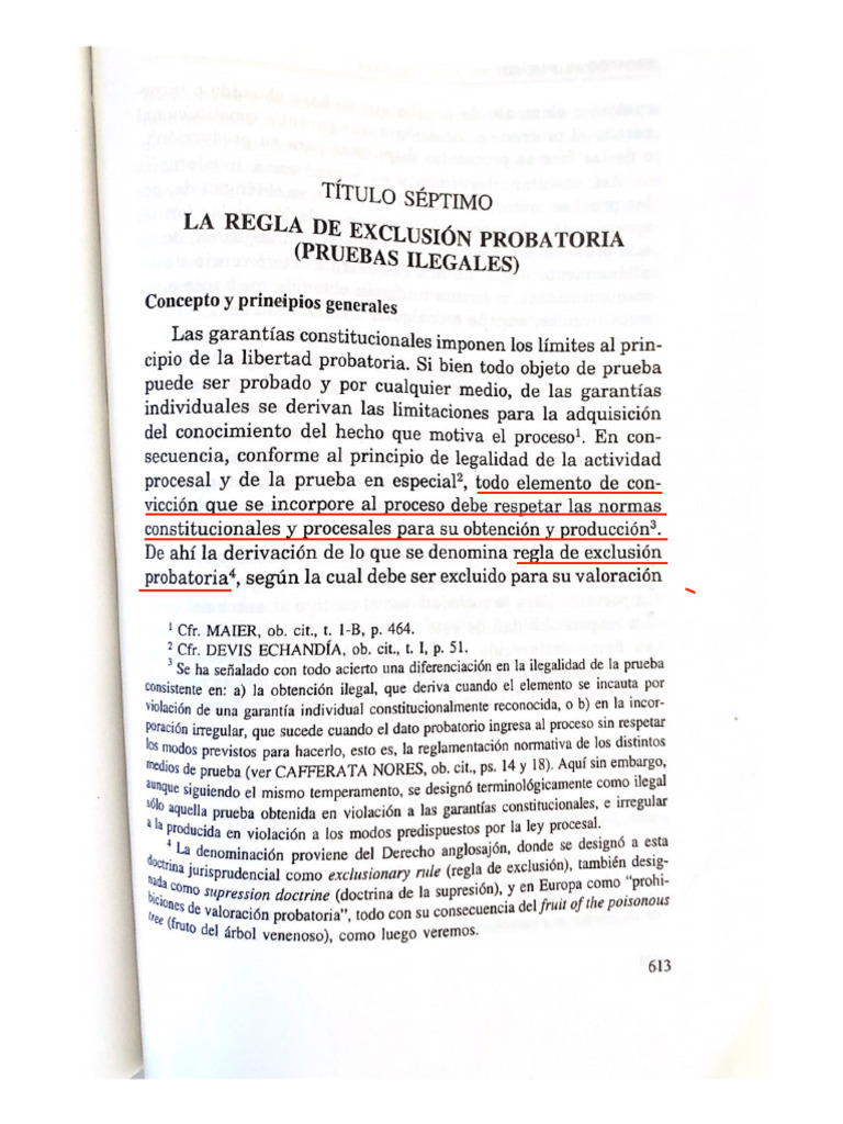 Lectura Sesión 8. La Regla de Exclusión Probatoria 1 | PDF
