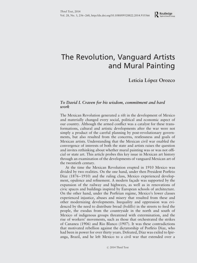 The Revolution, Vanguard Artists and Mural Painting | PDF | Mexico