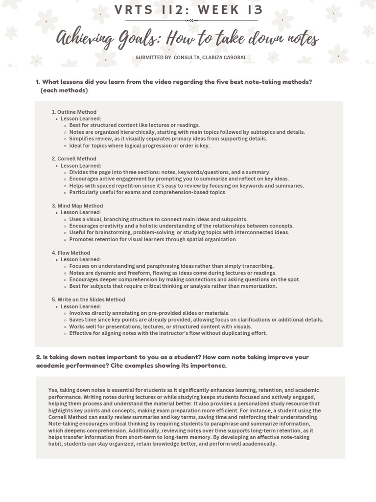 VRTS 112-WEEK13 | PDF | Reading Comprehension | Neuroscience