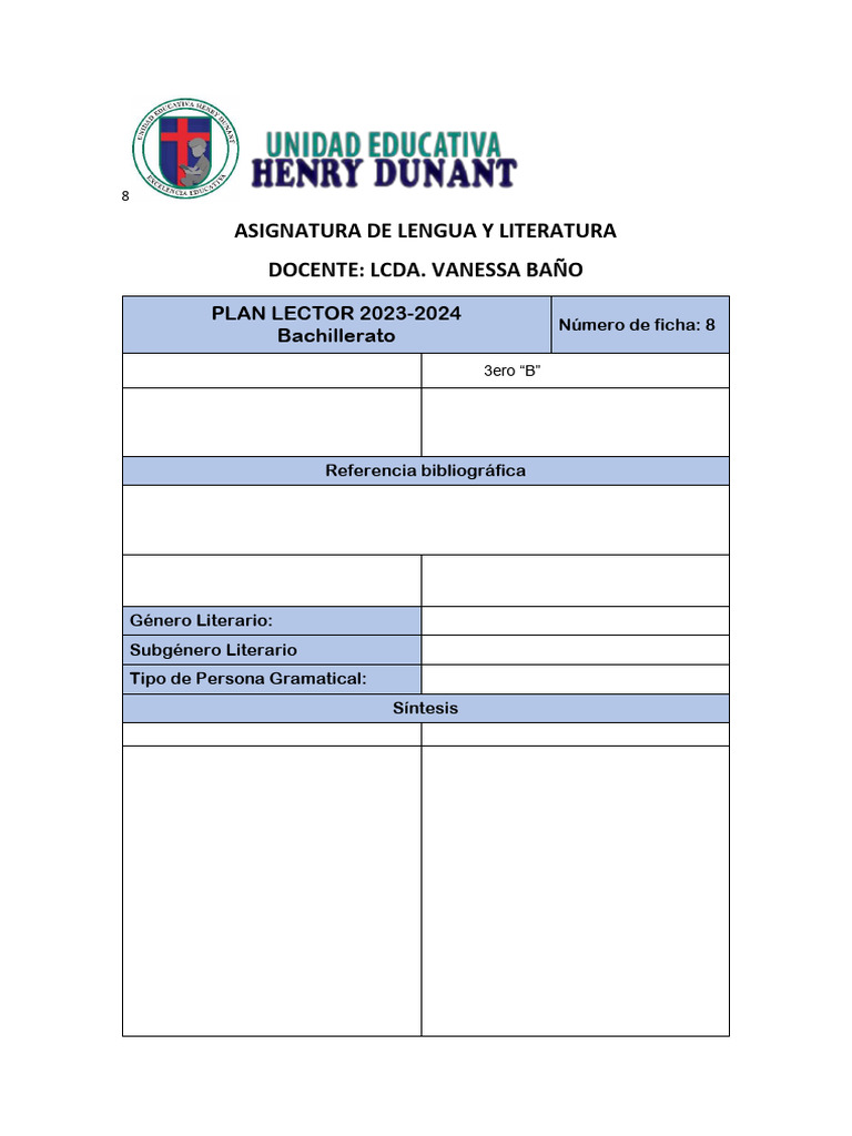 FICHA PLAN LECTOR 8 TIEMPO, INTERVALOS, ESCALAR, QUEMAR GRASAS Hareth Velásquez | PDF