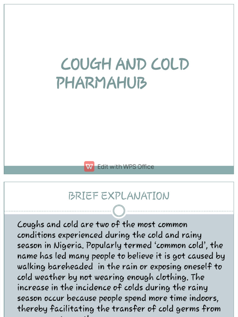 Cough and Cold(1) | PDF | Common Cold | Cough