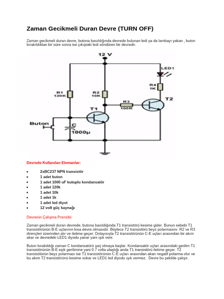 Zaman Gecikmeli Duran Devre | PDF