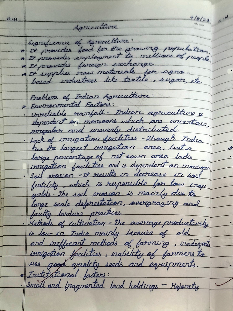 Agriculture Notes | PDF