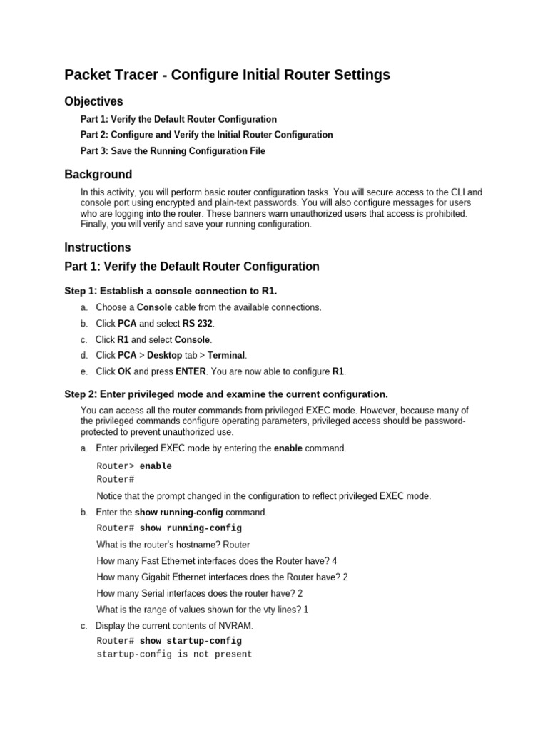 Cisco Packet Tracer Pdf Command Line Interface Computer File