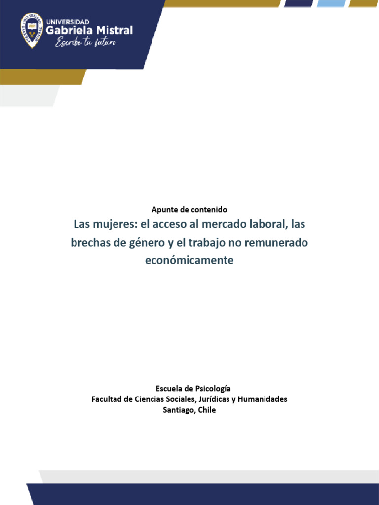 Mujeres y el Mercado Laboral | PDF | Sociedad | Ideologías