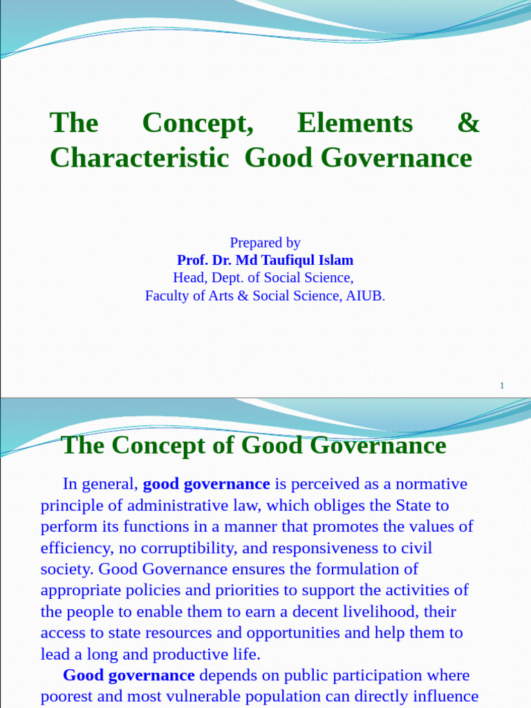 Good Governance Essentials | PDF | Governance | Good Governance