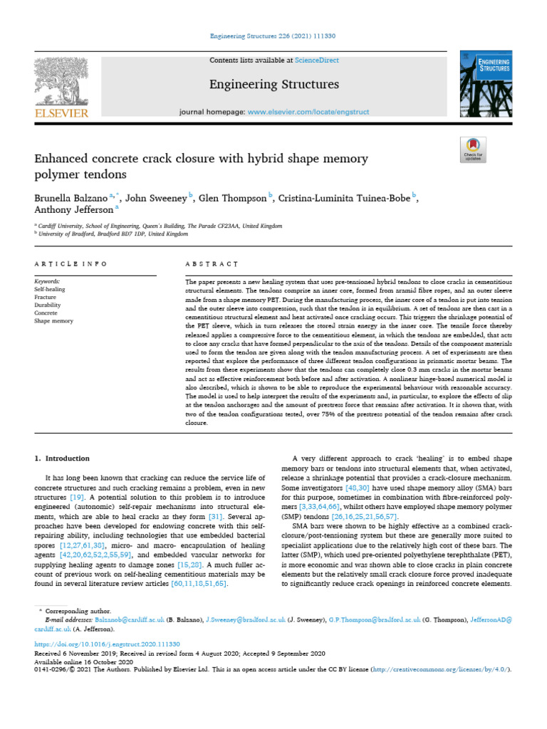 Enhanced Concrete Crack Closure With Hybrid Shape | PDF | Prestressed ...