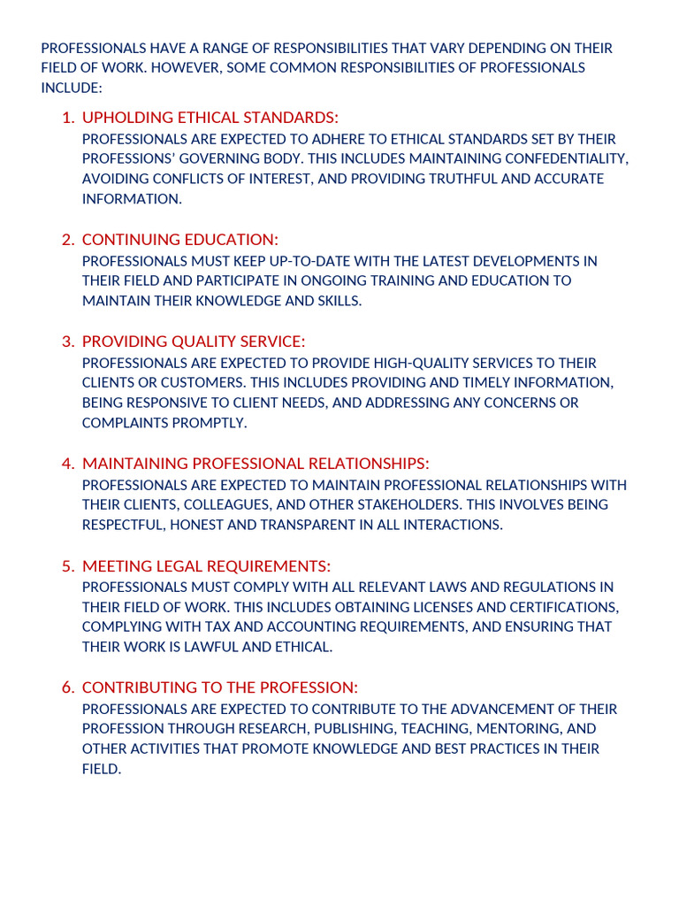 Professional Responsibilities | PDF | Confidentiality | Conflict Of ...
