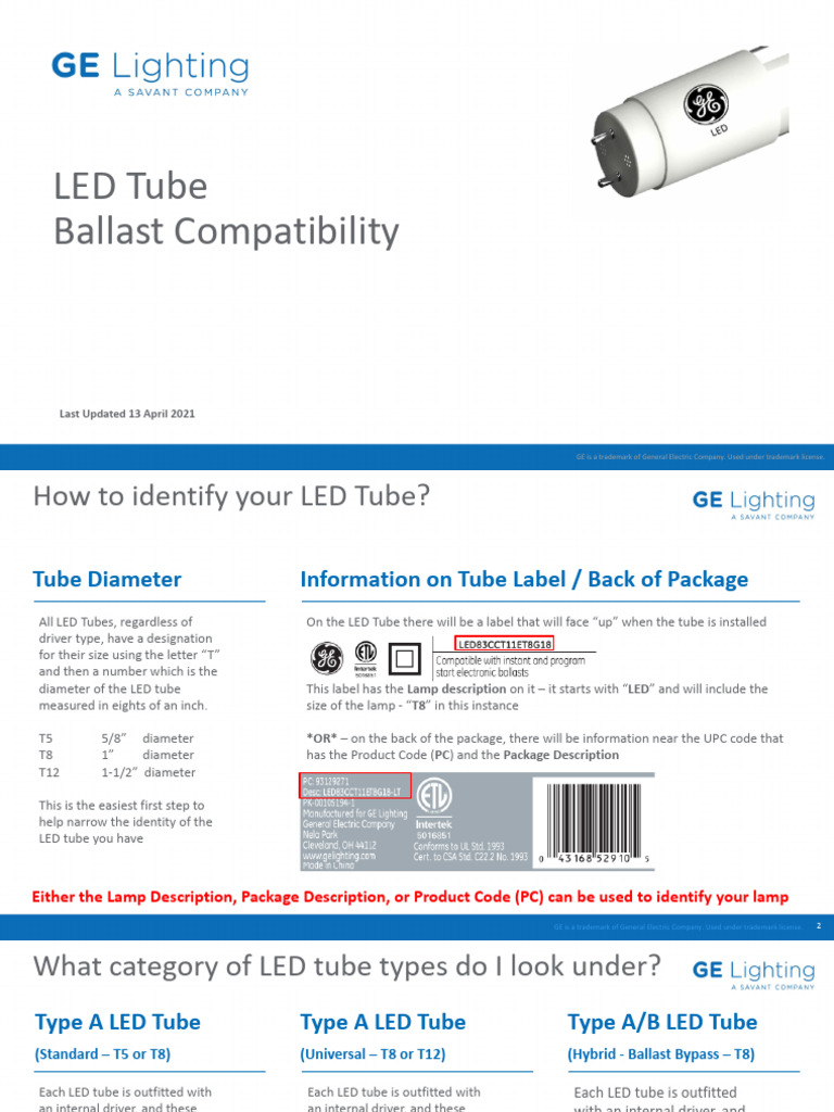 LED Tube Ballast Compatibility Guide | PDF | Electrical Engineering ...