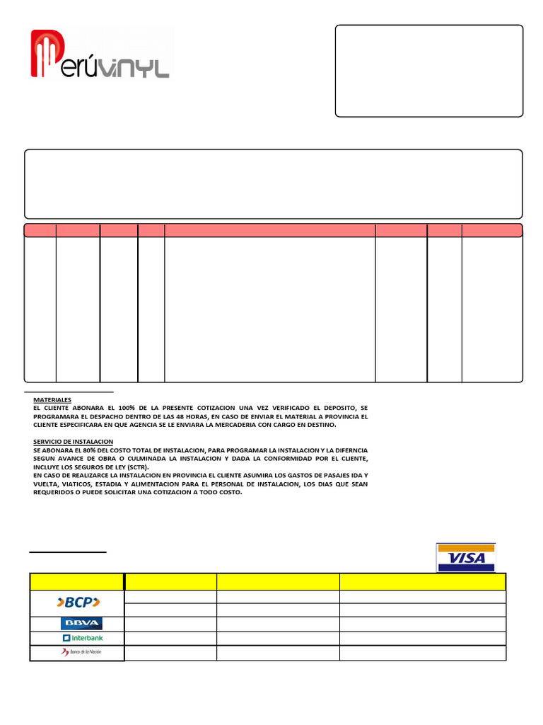 Cotizacion 20989 Sum e Inst Constructora Inarco Peru S.A.C. | PDF | Lima