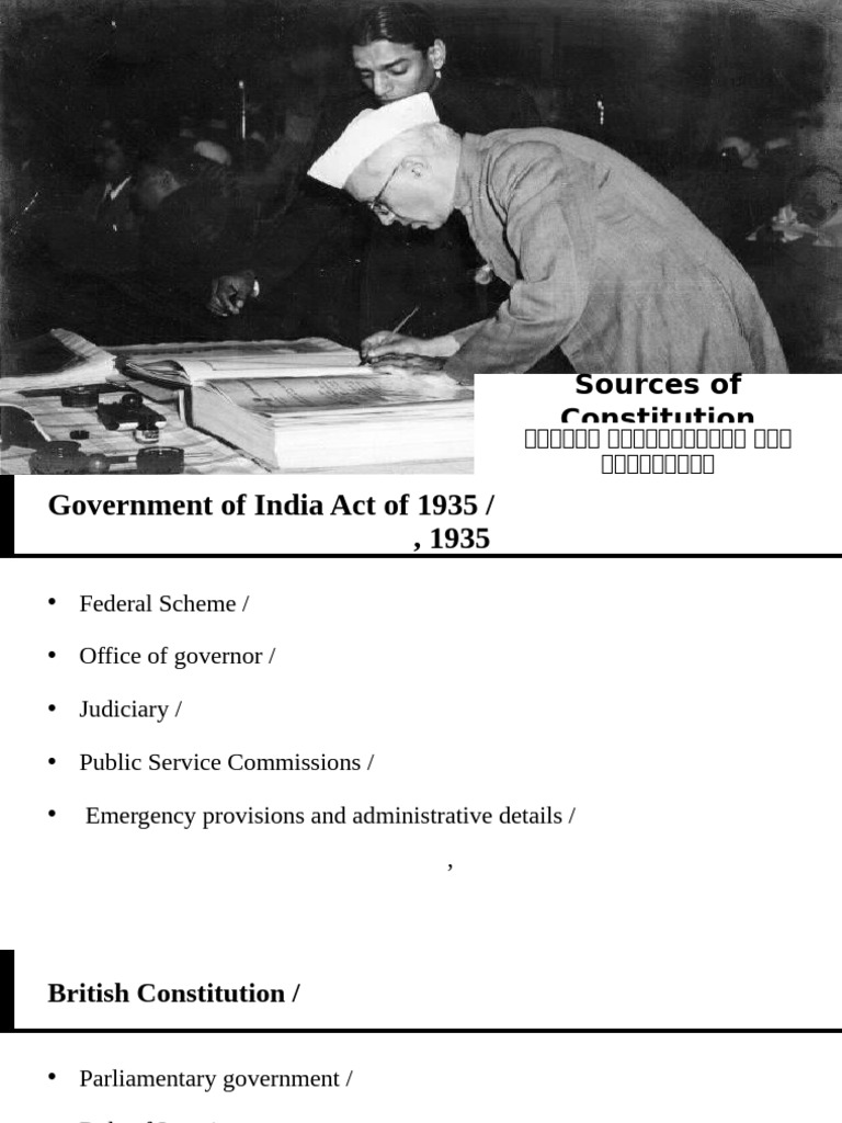 Sources of Constitution | PDF