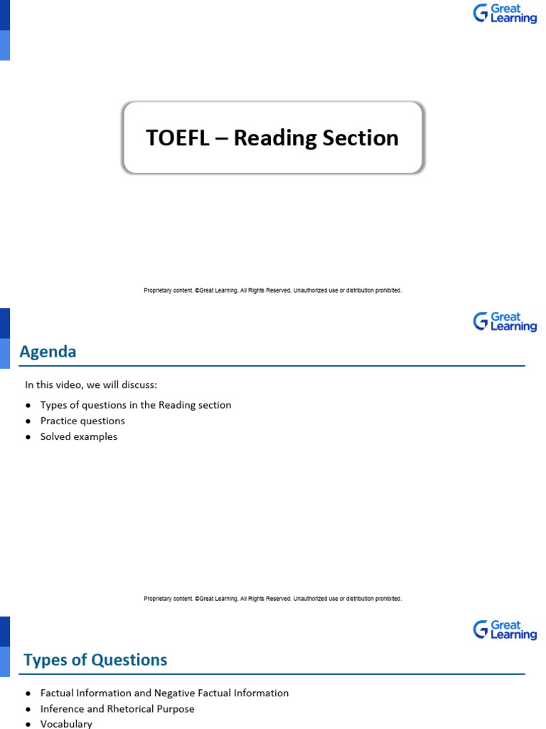 GL - TOEFL - Reading Section - Final | PDF | Mars | Africa