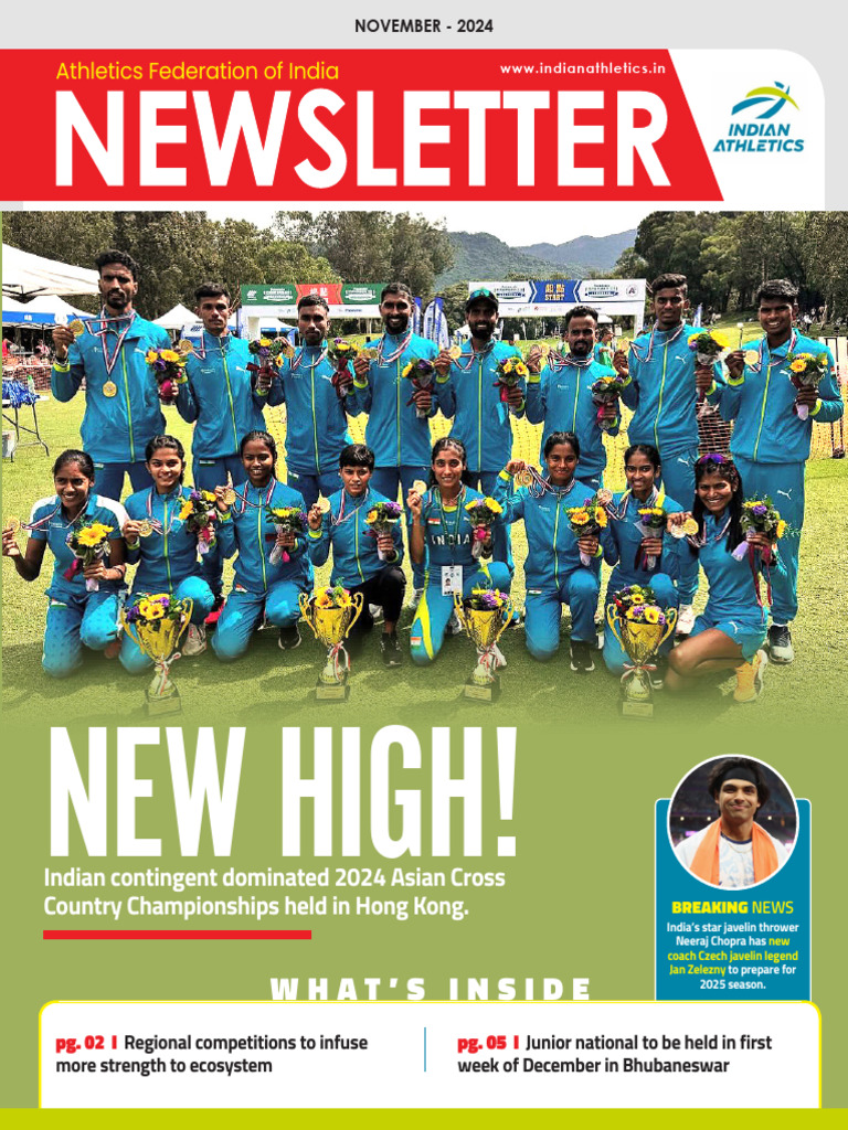 AFI Newsletter November 2024 | PDF | Sport Of Athletics | Athletics