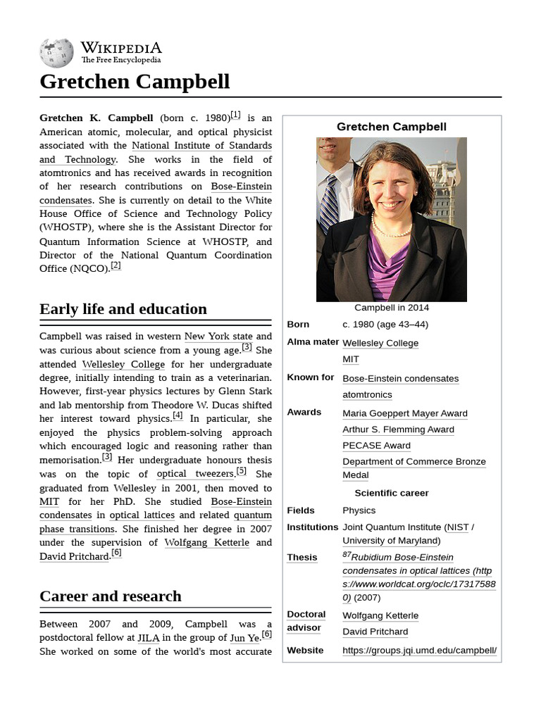Gretchen_Campbell | PDF | Theoretical Physics | Quantum Mechanics