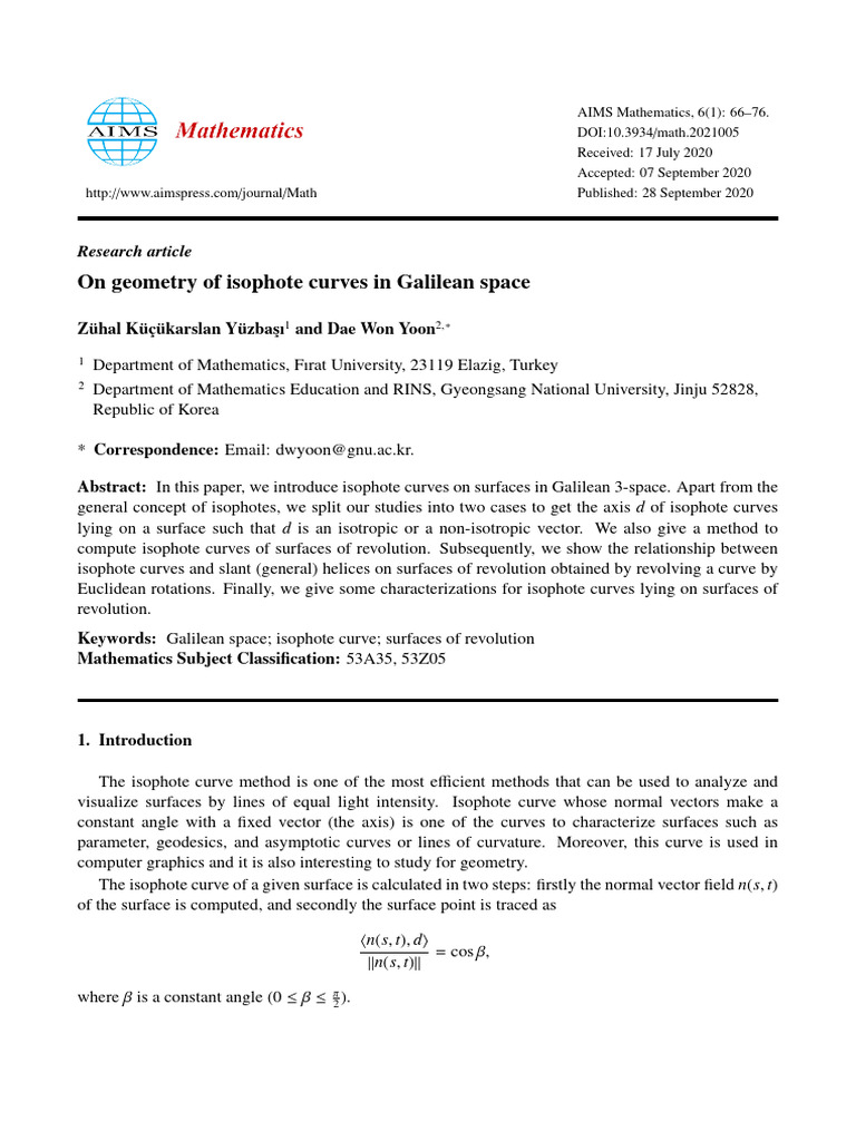 10.3934_math.2021005 | PDF | Geometry | Space