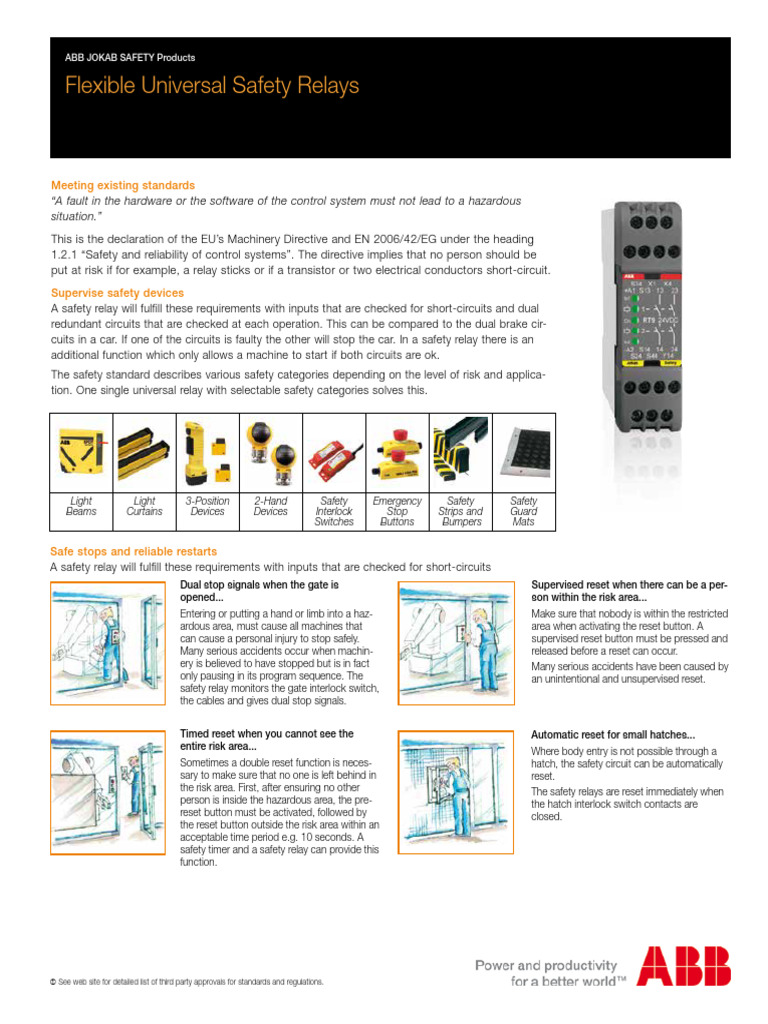 1SXU172011L0201_Safety_Relays - Copie | PDF | Relay | Switch