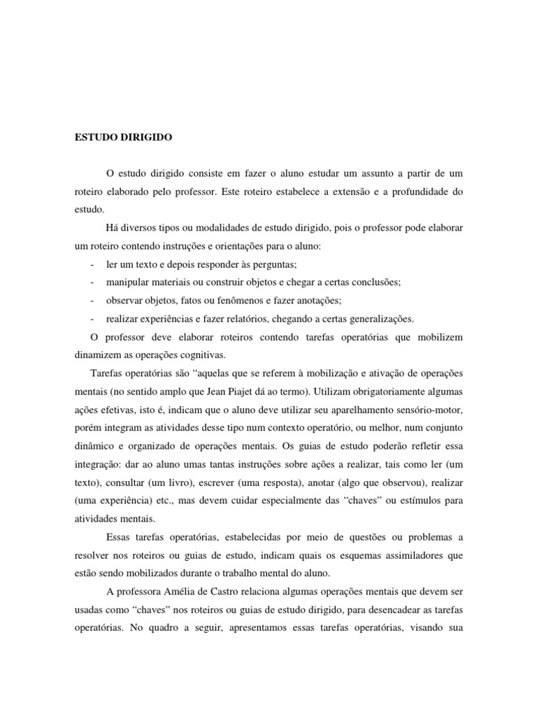 Exemplos e Modelos de Estudo Dirigido | PDF