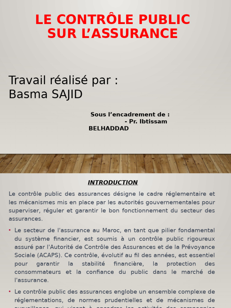 ACAPS | PDF | Assurance | Loi