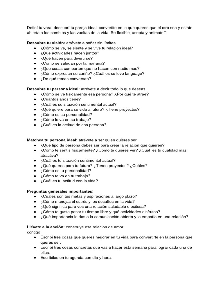 Tu Vara (Visión de Tu Pareja) | PDF