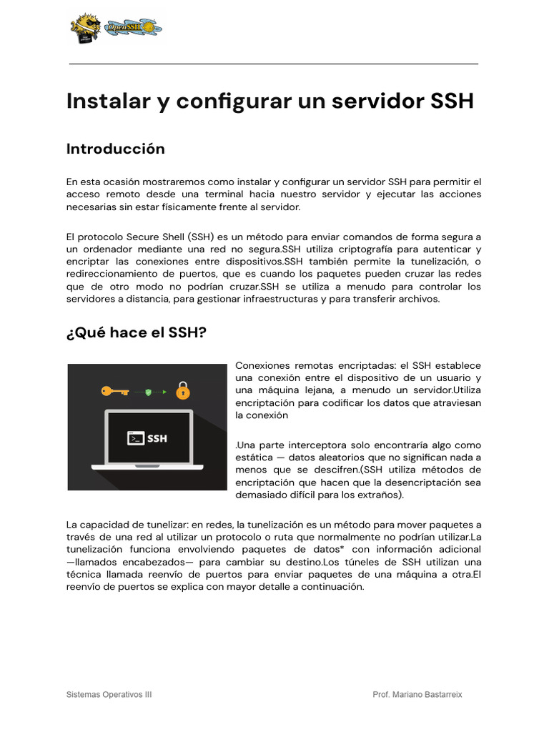 SSH - Centos | PDF | Cubierta segura | Protocolos de comunicaciones