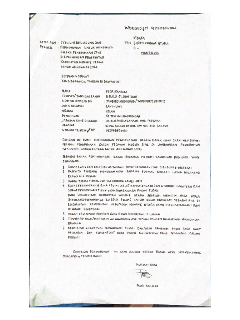 Fedri DENGAN HORMAT | PDF