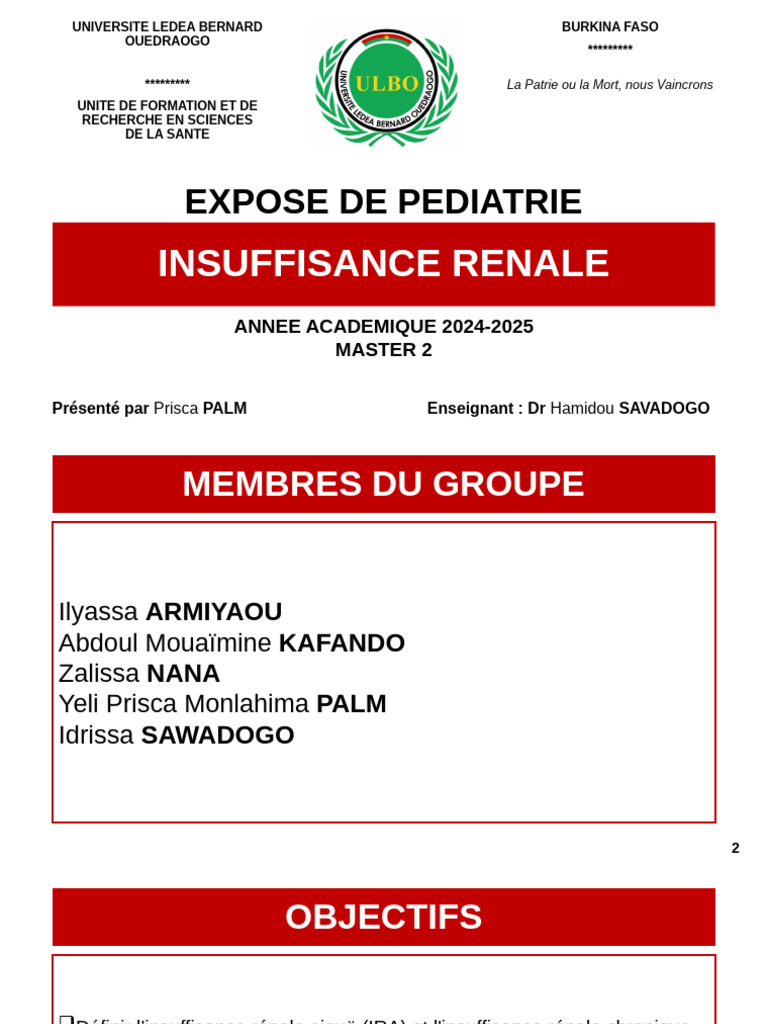Insuffisance Rénale Aiguë et Chronique | PDF | Insuffisance rénale ...
