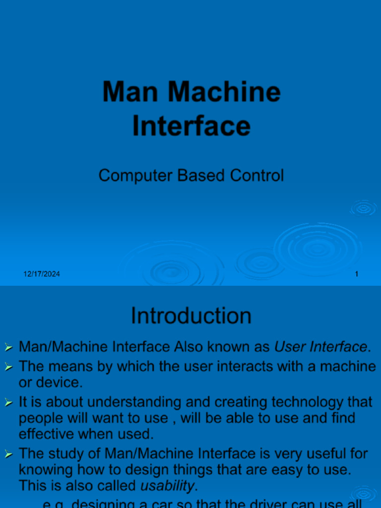 10 Man Machine Interface | PDF | Memory | Usability