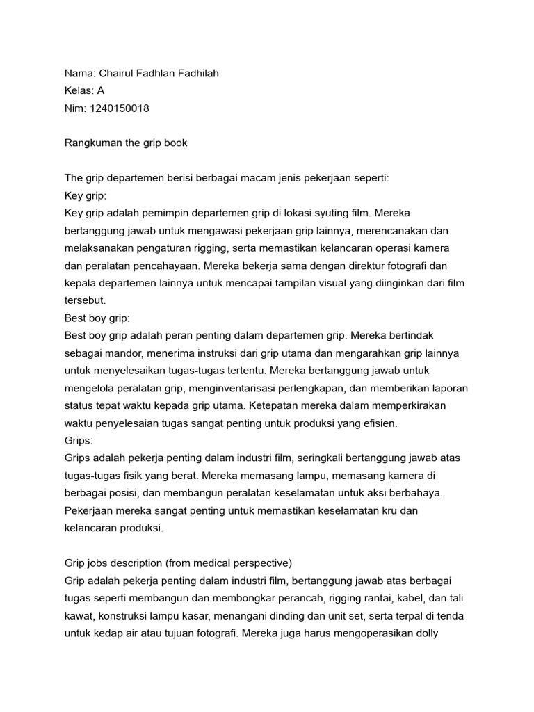 Rangkuman the Grip Book Chairul | PDF