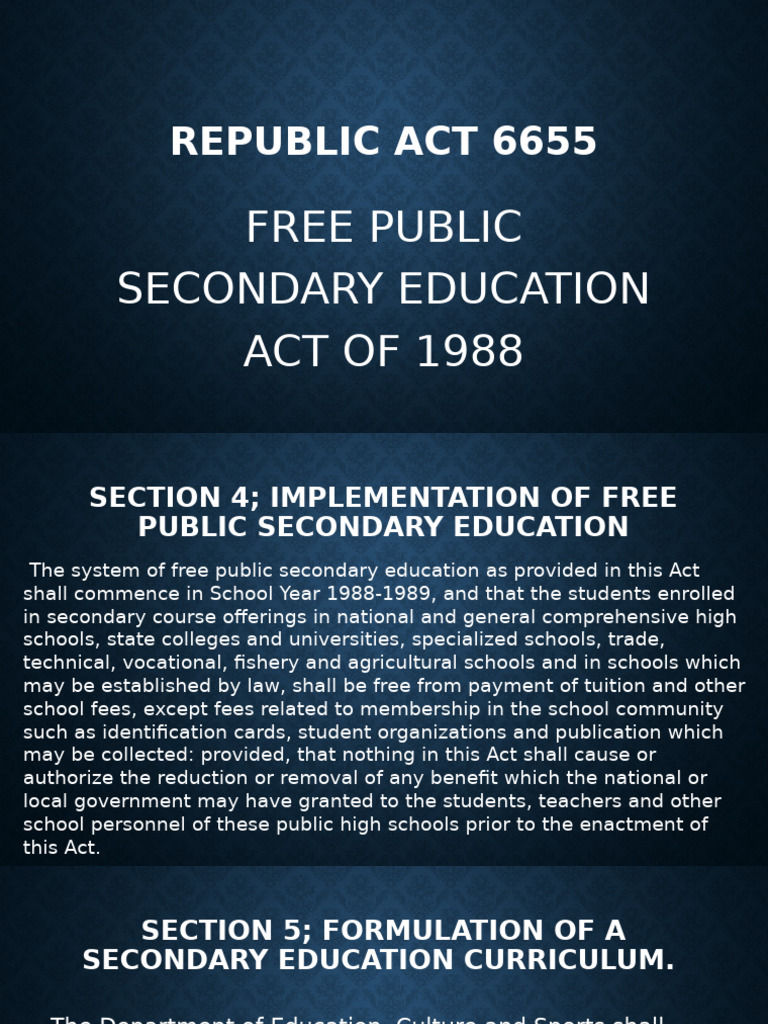 Republic Act 6655 REPORT | PDF