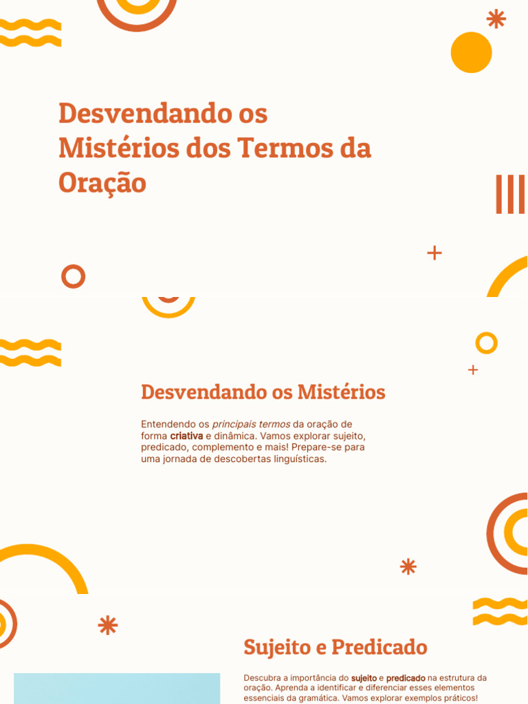 Slidesgo Desvendando Os Misterios Dos Termos Da Oracao ... Slidesgo Desvendando Os Misterios Dos Termos Da Oracao ...