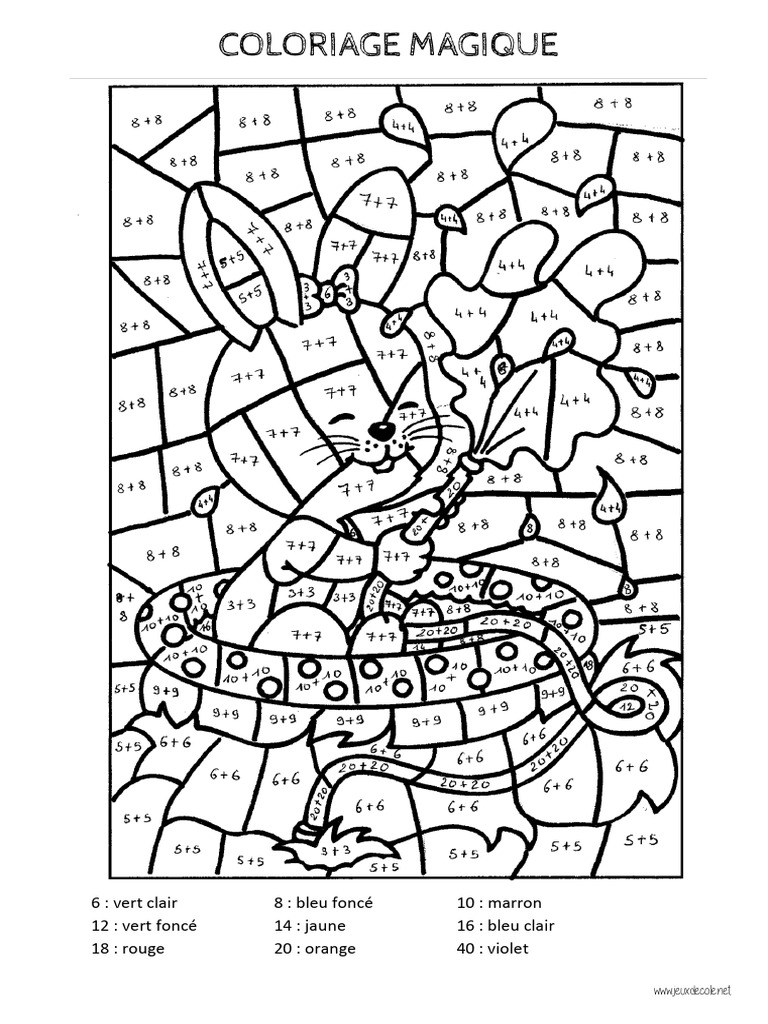 Coloriage Magique : Les Doubles CP | PDF
