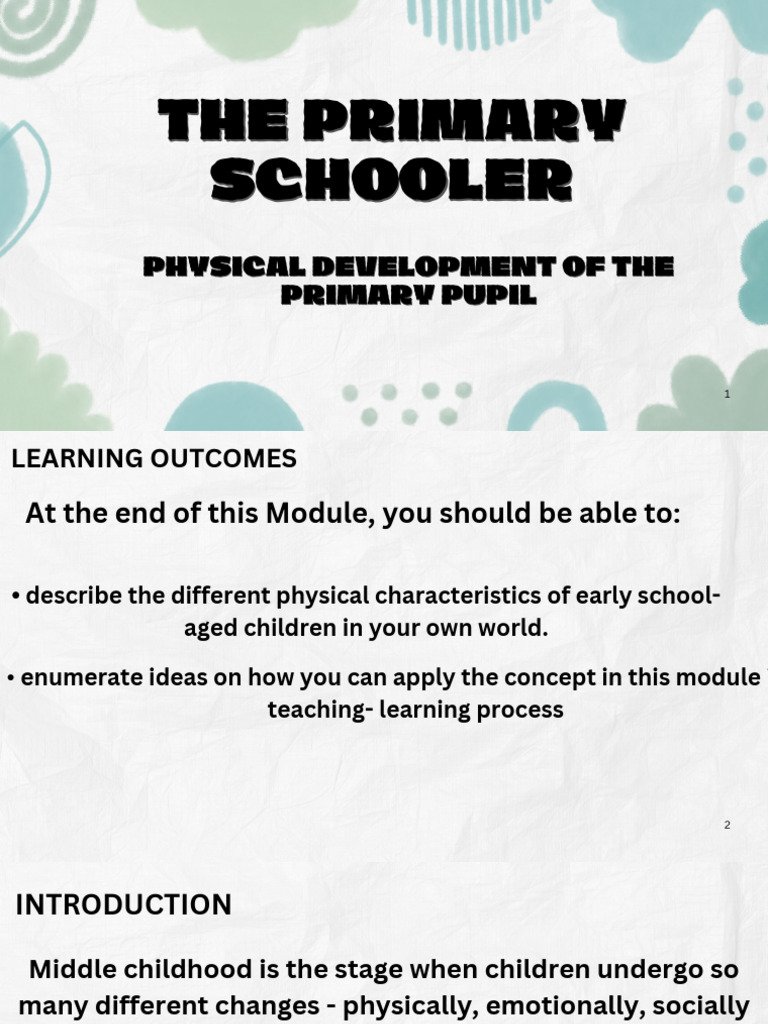 Primary Schooler Physical Development Guide | PDF | Psychology | Human ...
