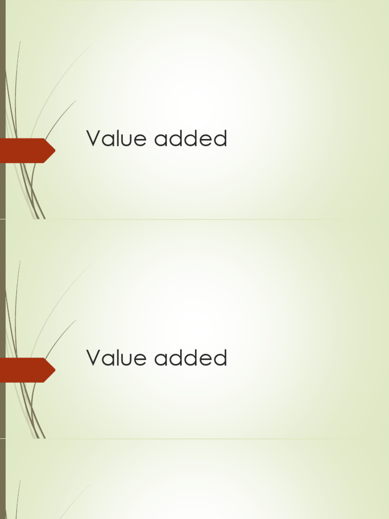 Value Added | PDF